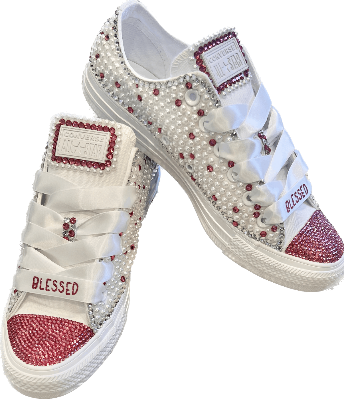 Pearl & rhinestone bling shoes – UniqueLeeCreations
